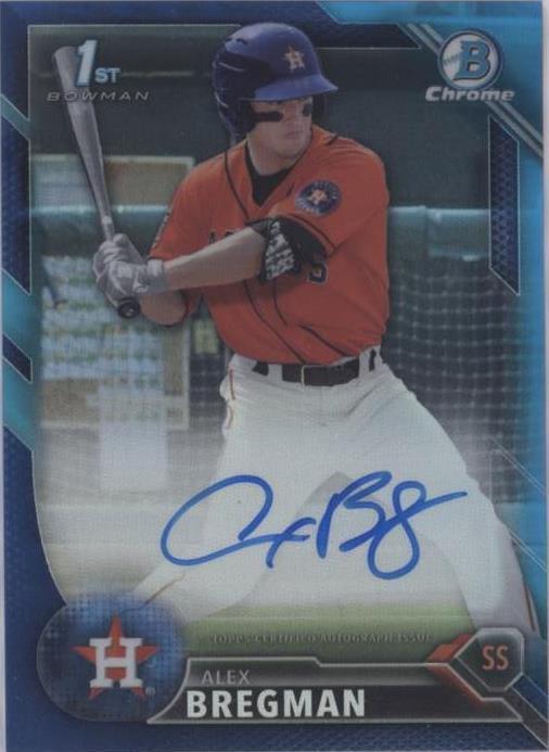 2016 Bowman - Chrome Prospect Autographs Alex Bregman #CPA-AB Blue ...