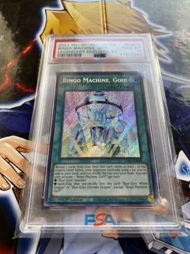 Yugioh PSA 10 GEM MINT Bingo Machine, Go!!! LDS2-EN028 Secret Rare 1st ...