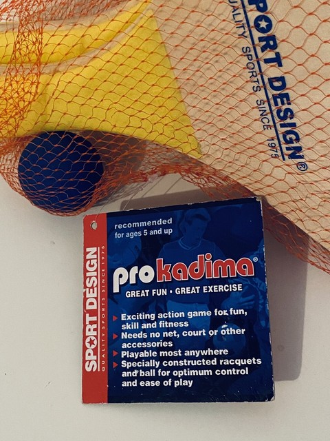 Pro Kadima Orginal Wooden Beach Paddle Ball Set 2 Paddles Game Tennis ...