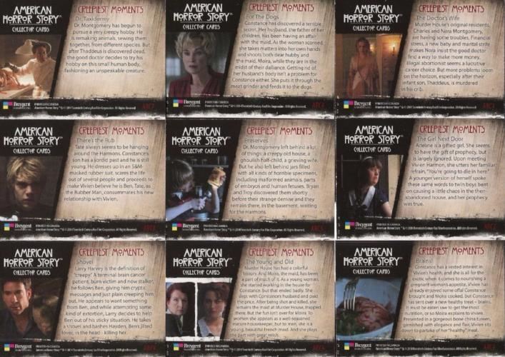 American Horror Story Creepiest Moments Chase Card Set 9 Cards | eBay