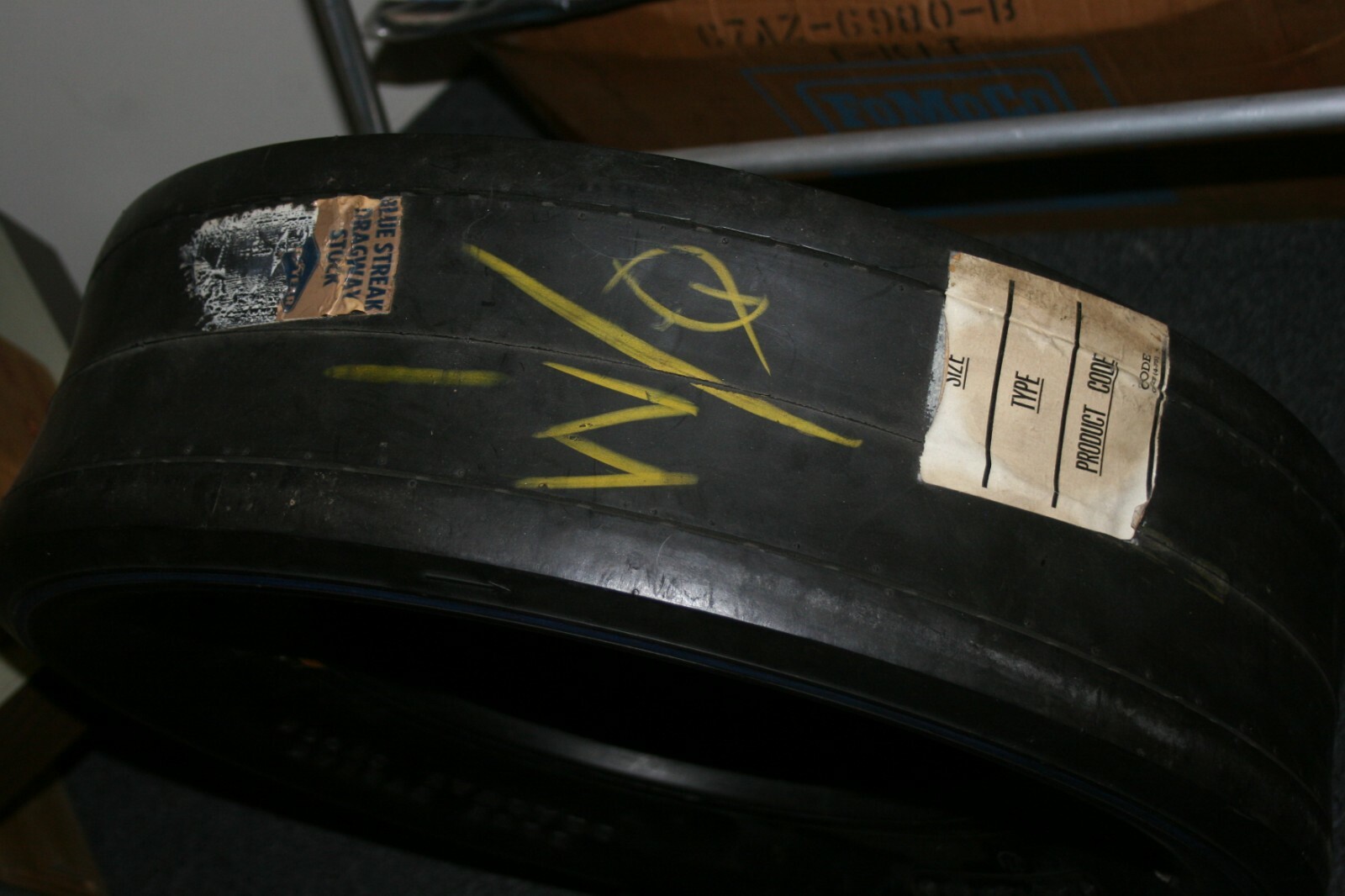 NOS Vintage Goodyear Blue Streak 7.00/7.50 X 14 Drag Slicks original ...