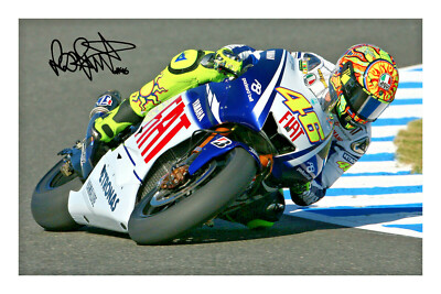 Valentino Rossi Signed A4 Photo Print Autograph MotoGP | eBay UK