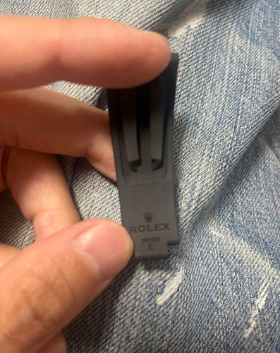AUTHENTIC ROLEX OYSTERFLEX 20MM Black Rubber Band 350501 SIZE Length E ...