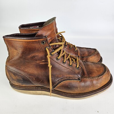 Red Wing 1907 Heritage Moc Toe Boots Copper Rough & Tuff Mens 13 D Made ...