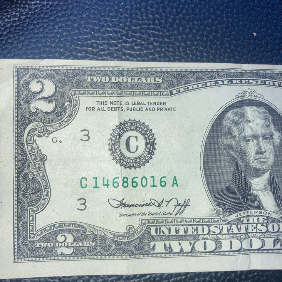 2 DOLLAR BILL 1976 RARE MISPRINTED TREASURY SEAL & SERIAL NUMBER | eBay