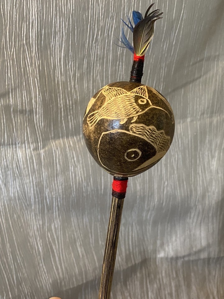 Peruvian Amazon Shaman Gourd Rattle - The Four Sacred Archetypes ...
