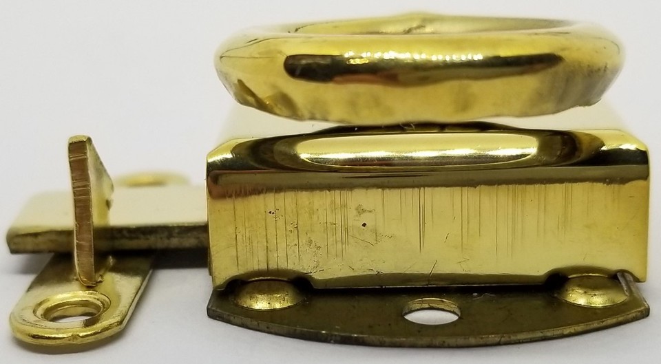 RIGHT HAND Solid BRASS Napanee Wilson Ring Cabinet Door Latch Hoosier ...