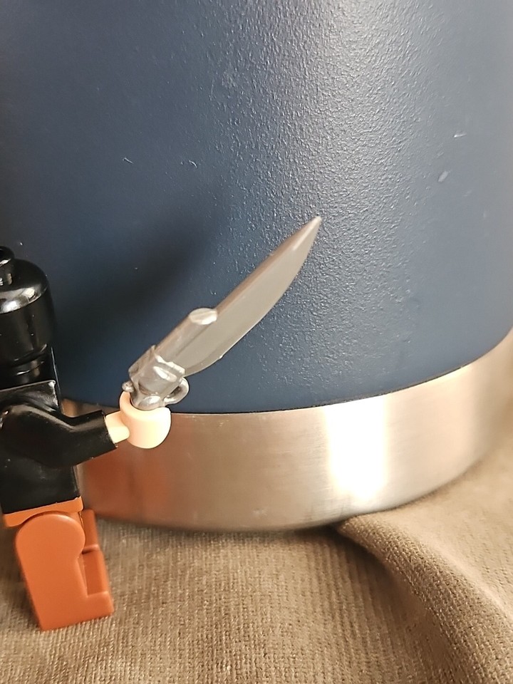 LEGO Minifigure Accessory Gun Knife Combination Gray Silver | eBay