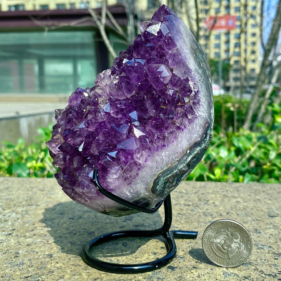 2.66LB Natural high-quality amethyst quartz crystal love decoration ...