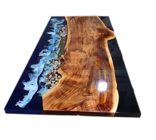 Ocean Coffee Table, Dining Epoxy Table, Ocean Wave Epoxy Table, Live ...
