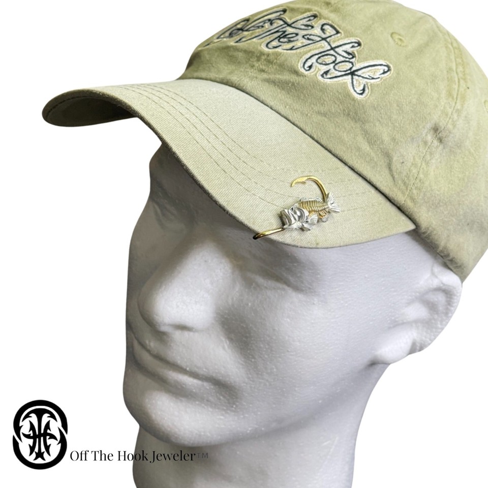 Bass Bone Hookit®️ - Bass Bone Fish hook hat clip hat pin Freshwater | eBay