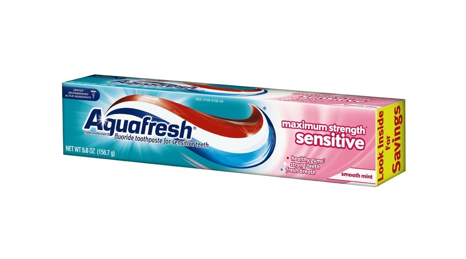 Aquafresh Sensitive Toothpaste Smooth Mint Teeth Extra Protection 5.6 ...