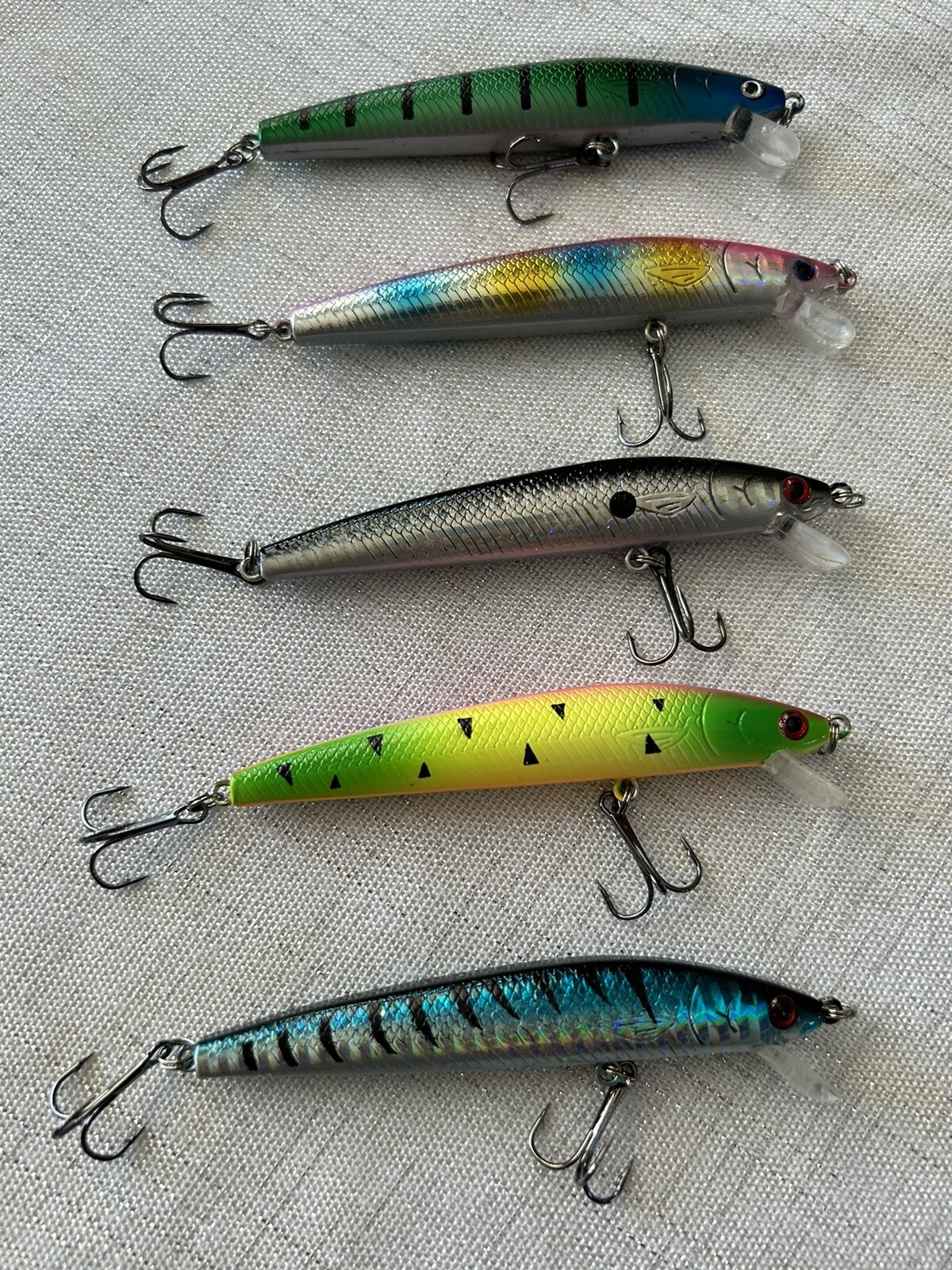 10pc 3D Artificial Minnow Fishing Lures Hard bait Swim bait Fishing ...