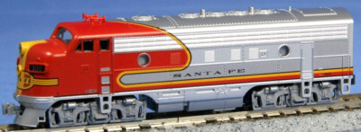 AT&SF WarBonnet EMD F7A Diesel Locomotive #300 Kato 176-2121 N SCALE ...