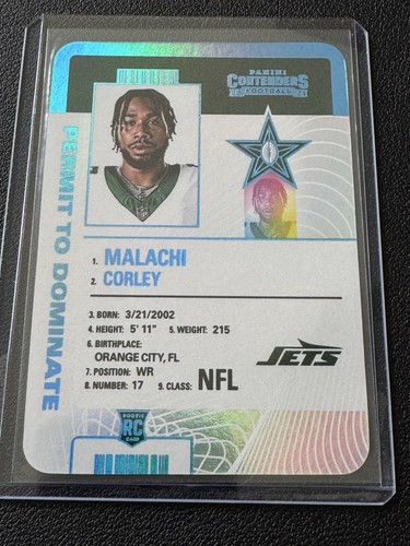 MALACHI CORLEY ROOKIE PERMIT TO DOMINATE 2024 PANINI CONTENDERS NEW ...