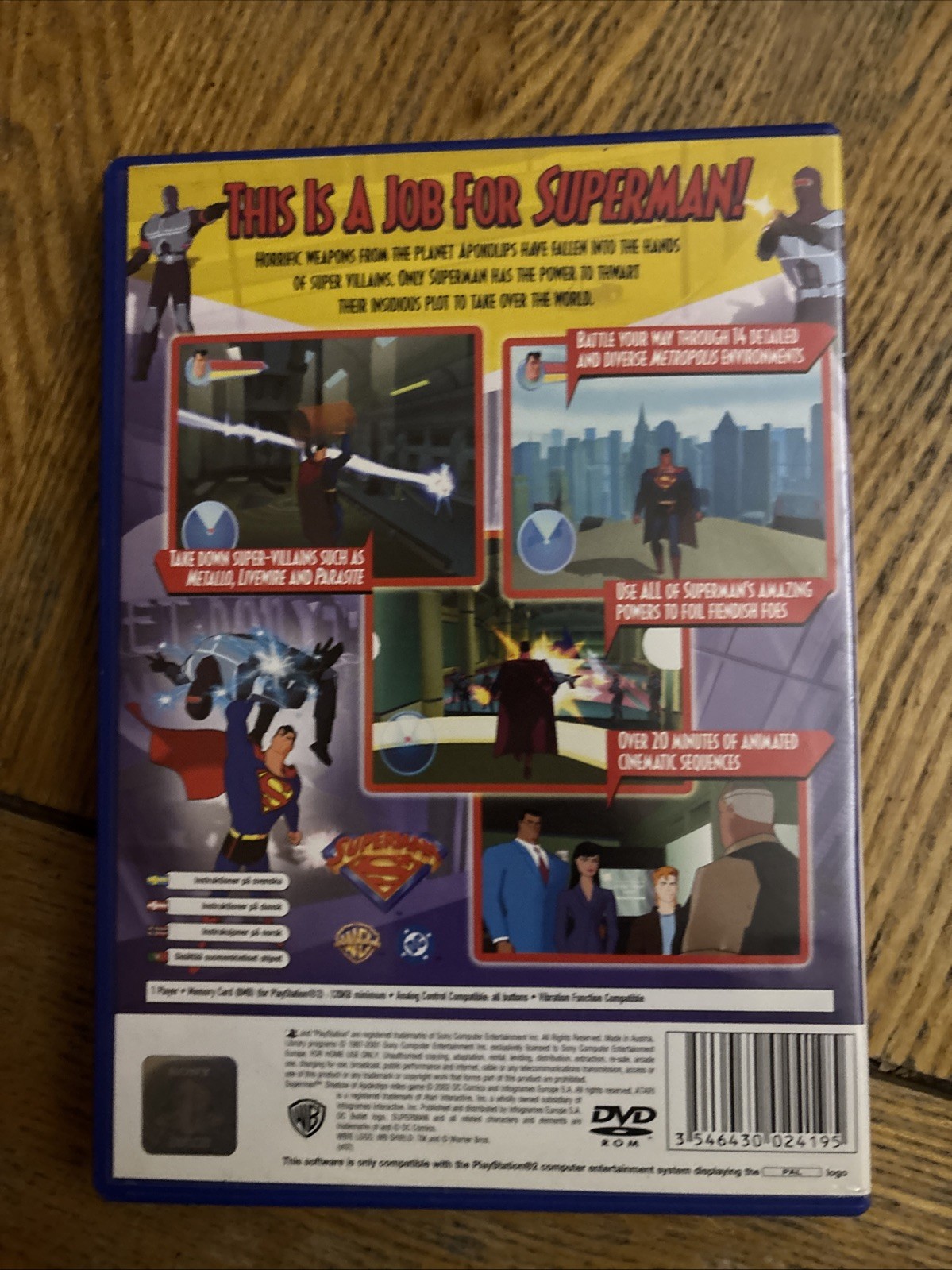 Superman Shadow of Apokolips Sony PlayStation 2 Complete with Manual ...