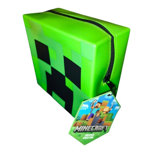 New Minecraft (Mojang) Creeper Wash Bag/ Travel Case/ Small Storage Bag ...