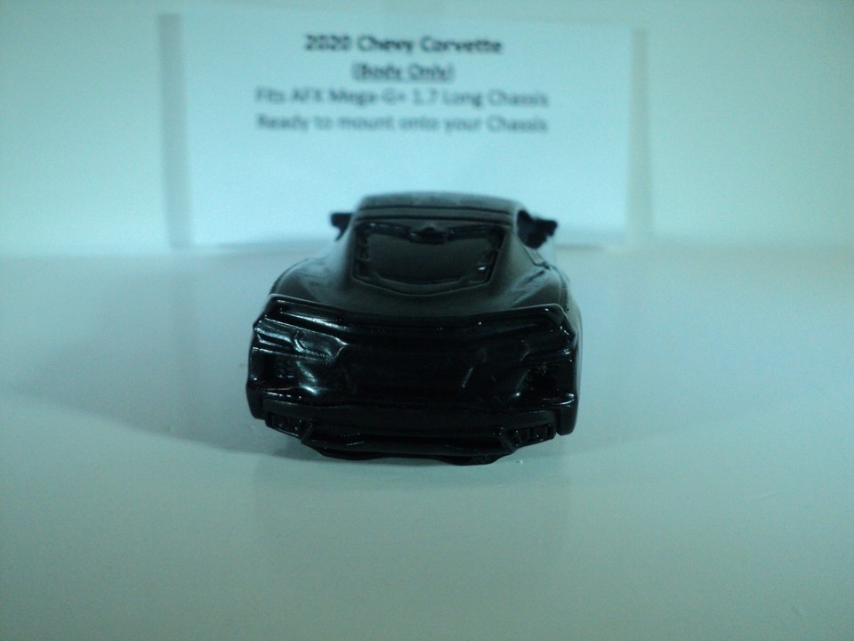 HO scale Slot Car Custom Resin body 2020 Black Chevy Corvette Fits AFX ...
