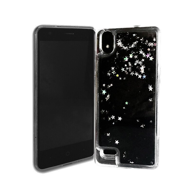 Tempered Glass Protector + Liquid Motion Phone Case Cover For ZTE Avid ...