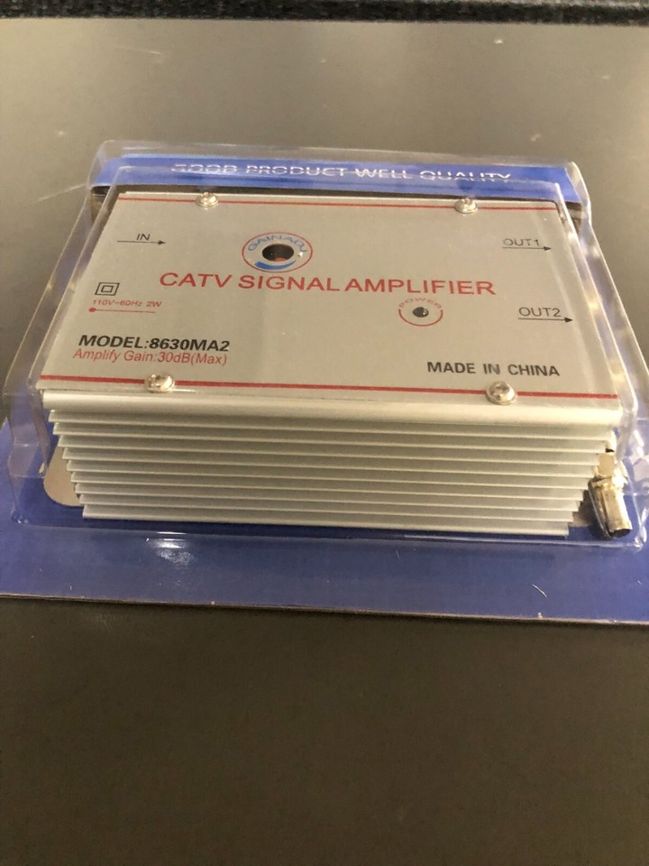 30dB HDTV Antenna Amplifier Signal Booster TV High Gain Channel Boost ...