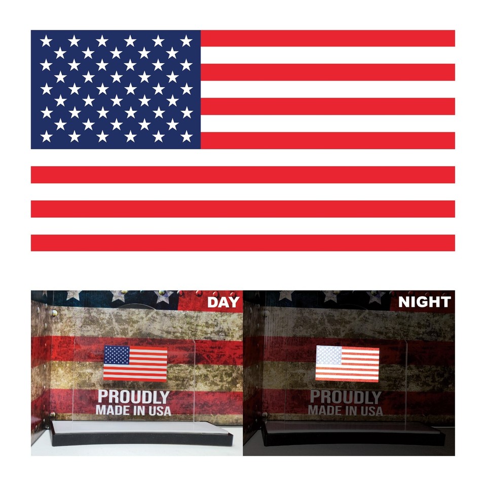 Reflective USA American Flag 3M decal bumper sticker car truck helmet ...