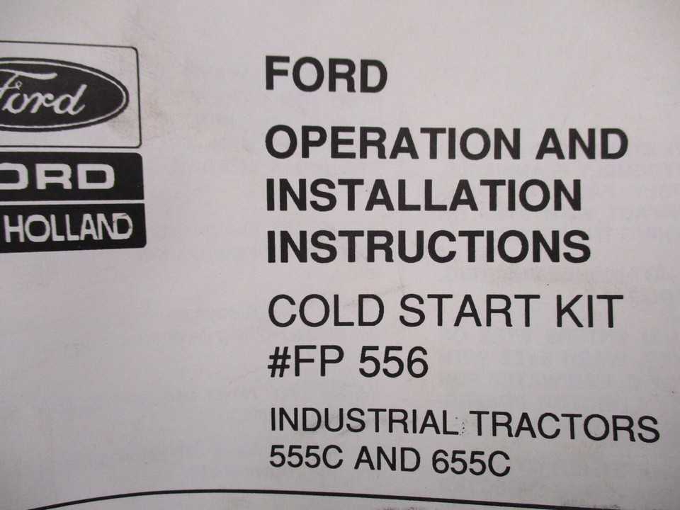 FP556 COLD START STARTING FLUID INJECTOR KIT FOR FORD TRACTOR 555C 655C ...