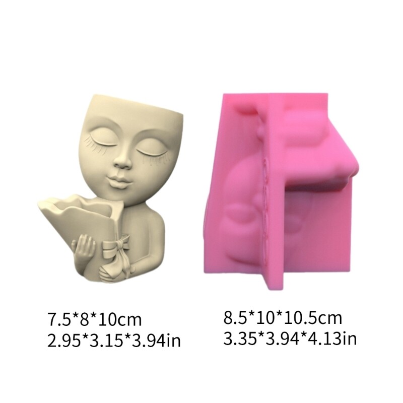 DIY Flowerpot Mold Silicone Holder Human Silicone Material | eBay