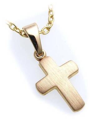 Cross Pendant Real Gold 333 0 3/4in Matt Cheap Yellow Gold Unisex | eBay