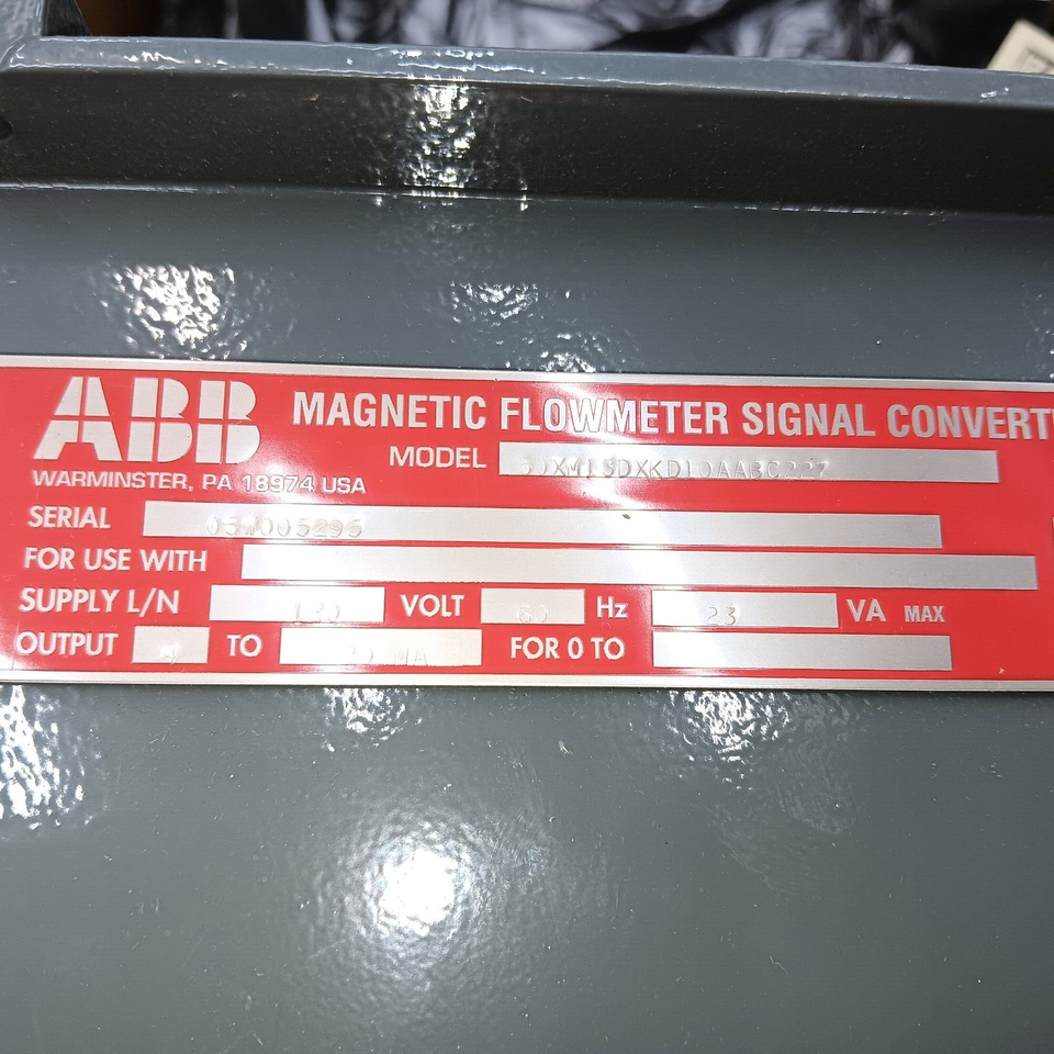 NEW ABB MAG XM MAGNETIC FLOW METER 50XM13DXKD10AABC227 | eBay