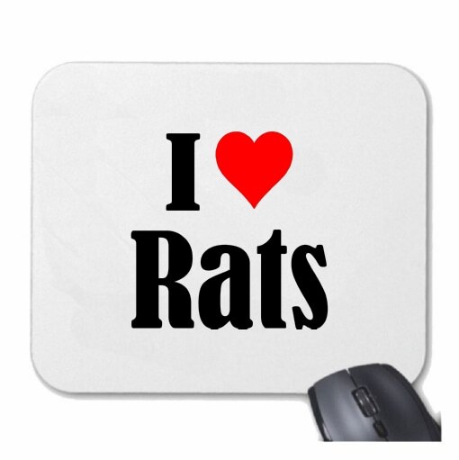 MOUSEPAD Mauspad I Love Rats Ich Liebe Rats | eBay.de
