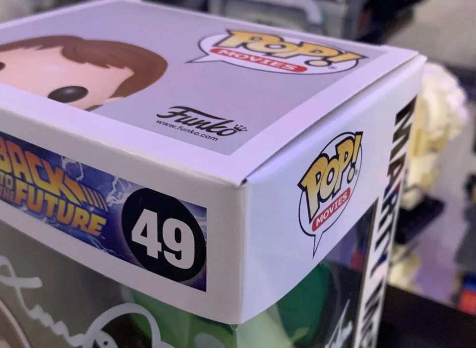 Funko Pop Marty McFly Plutonium 49 Double Signed by MJF & Christoper ...