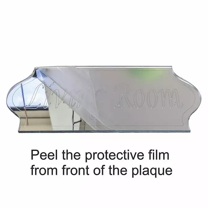 LAUNDRY Door Sign – Etched Acrylic Mirror Plaque | Modern Silver | 20cm ...