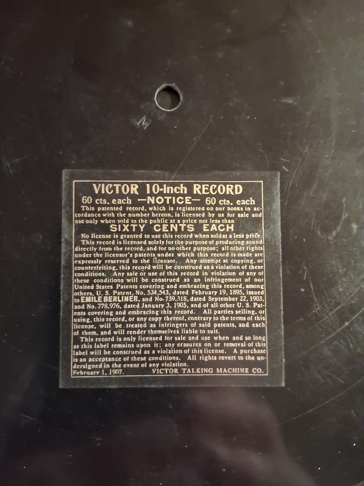 117 Year Old 78RPM Record Pilgrims Chorus-Arthur Pryor's Band - VICTOR ...