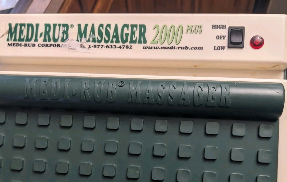 Medi-Rub Foot Massager 2000 Plus MR-3F High & Low Speed /Green & White ...