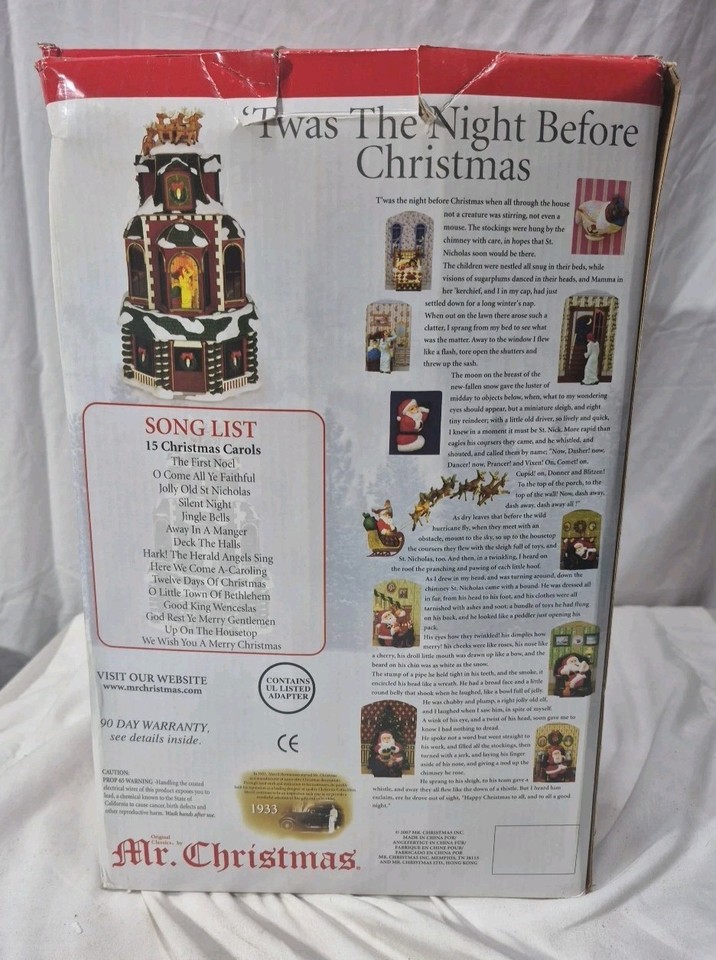Mr. Christmas The Night Before Christmas Story-Telling House RARE ...