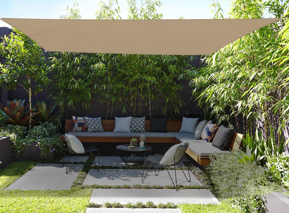 Permeable Shade Sail Patio Awning Outdoor Garden Pool Sun Canopy ...