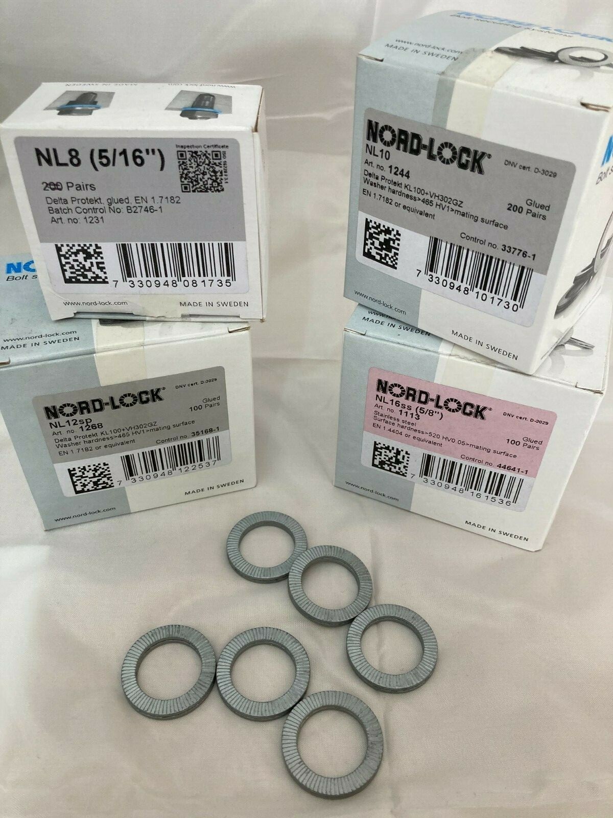 Genuine Nord Lock Washers Wedge Steel Delta Protekt Stainless Sizes M3 ...