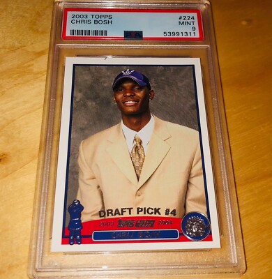 Chris Bosh 2003-04 Topps #224 Rookie Card RC PSA Mint 9 | eBay