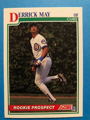 1991 Score Rookie Prospect Derrick May #379 Chicago Cubs | eBay