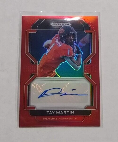 2022 Panini Prizm Tay Martin Red Prizm Auto #ed 106/199 Oklahoma State ...