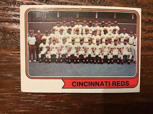 1974 Topps Cincinnati Reds Team Card #459 Cincinnati Reds EX Set Break ...