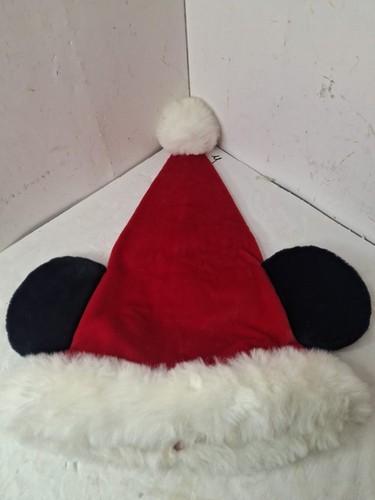 Walt Disney Company Adjustable Santa Mickey Ears Hat Red Velour ...