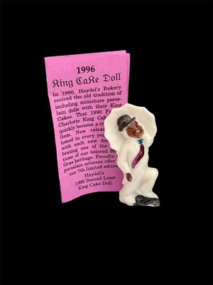 1996 Haydel's king cake doll SECOND LINER New Orleans Mardi Gras line ...