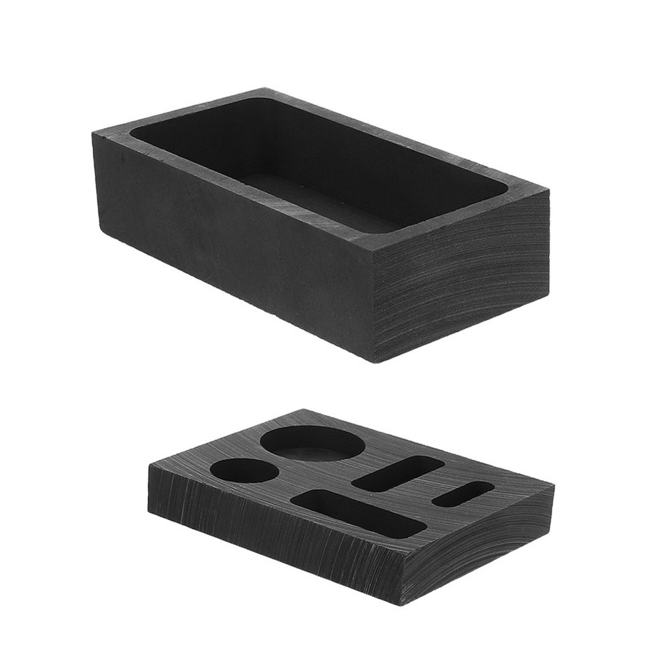 2 Pcs Graphite Casting Mold Crucibles for Refining Metals Jewelry ...