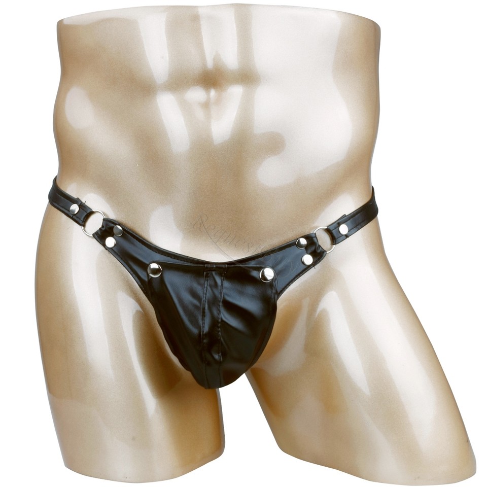 Sexy Mens Faux Leather Pouch Bikini Briefs Jock Strap Underwear G 9274