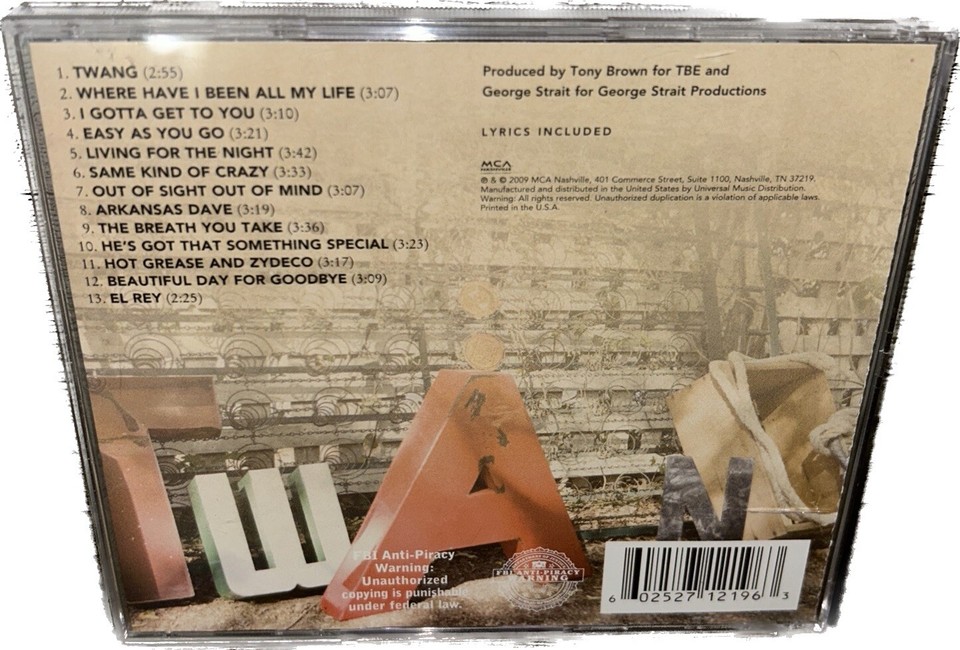 Twang by George Strait Music CD (2009) 602527121963| eBay