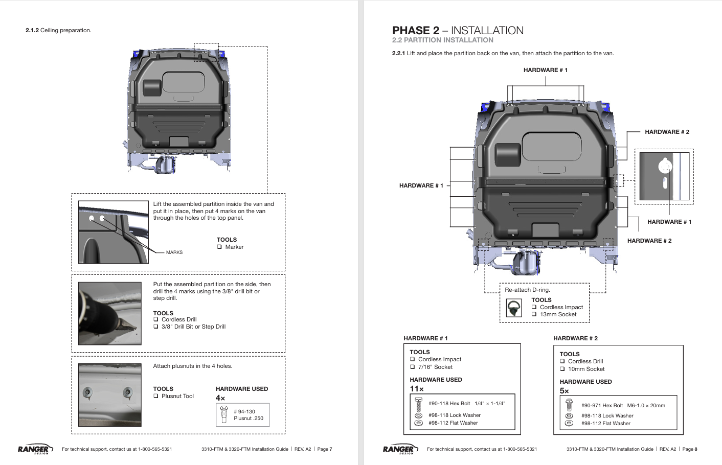 Composite Contoured Van Partition – For Ford Transit MR Cargo Area ...