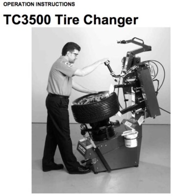 HUNTER TC3500 TIRE CHANGER OPERATION INSTRUCTION MANUAL (TC3250) ON ...