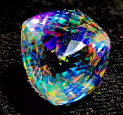 Rainbow Color Mystic Topaz Natural Fancy Cube Cut 200.15 Ct+ Gemstone ...