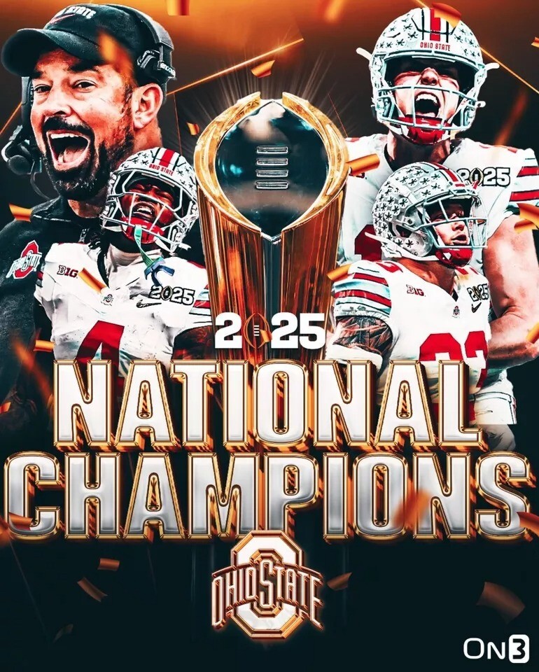 Ohio State Buckeyes National Championship 2025 Posters Win The CPF ...
